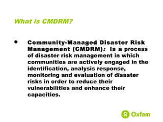 Presentation on Community based Early Warning System & CBDRM | PPT