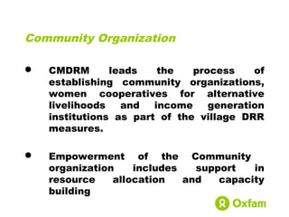 Presentation on Community based Early Warning System & CBDRM | PPT