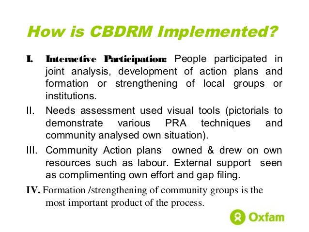 Presentation on Community based Early Warning System & CBDRM