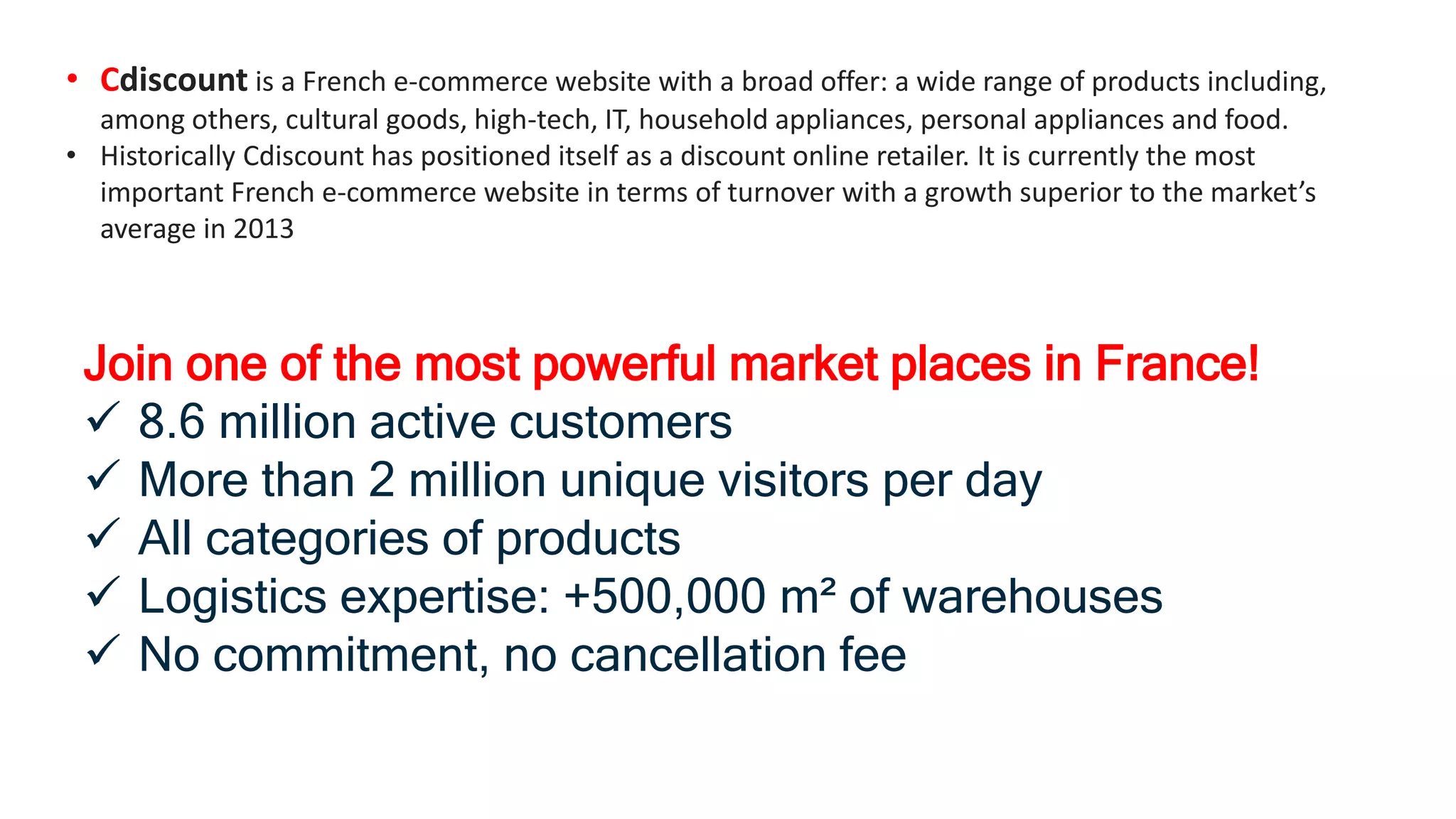 France Cdiscount Marketplace Overview | PPT