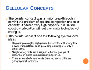 Presentation on cellular concept | PPTX