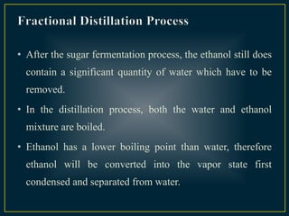 Presentation on cellulosic ethanol process from biomass | PPTX