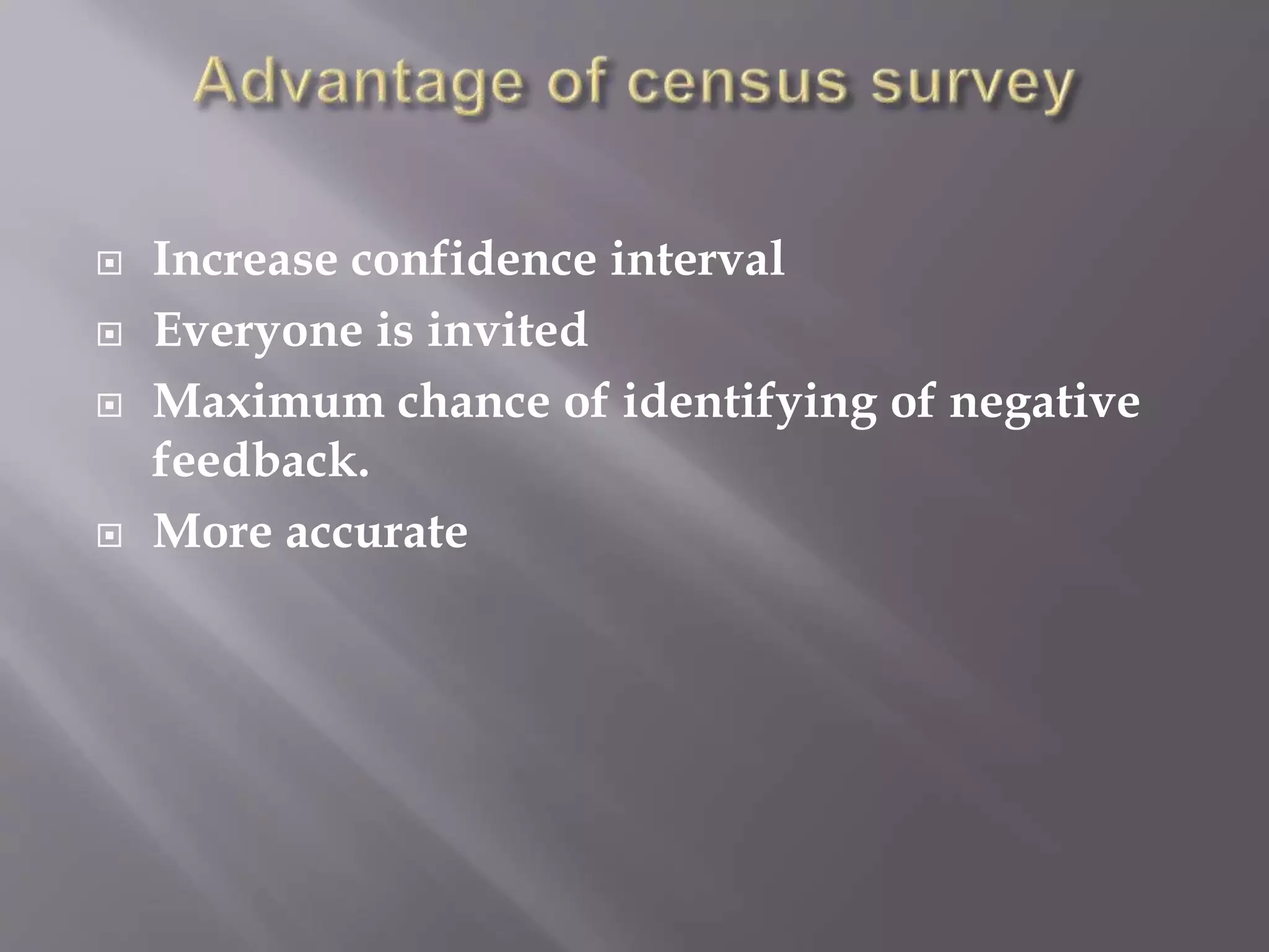 Presentation on census survey and sample survey | PPTX