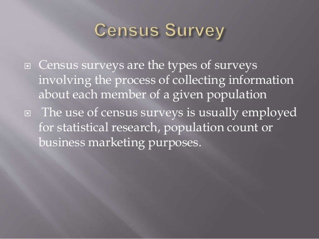 Presentation on census survey and sample survey