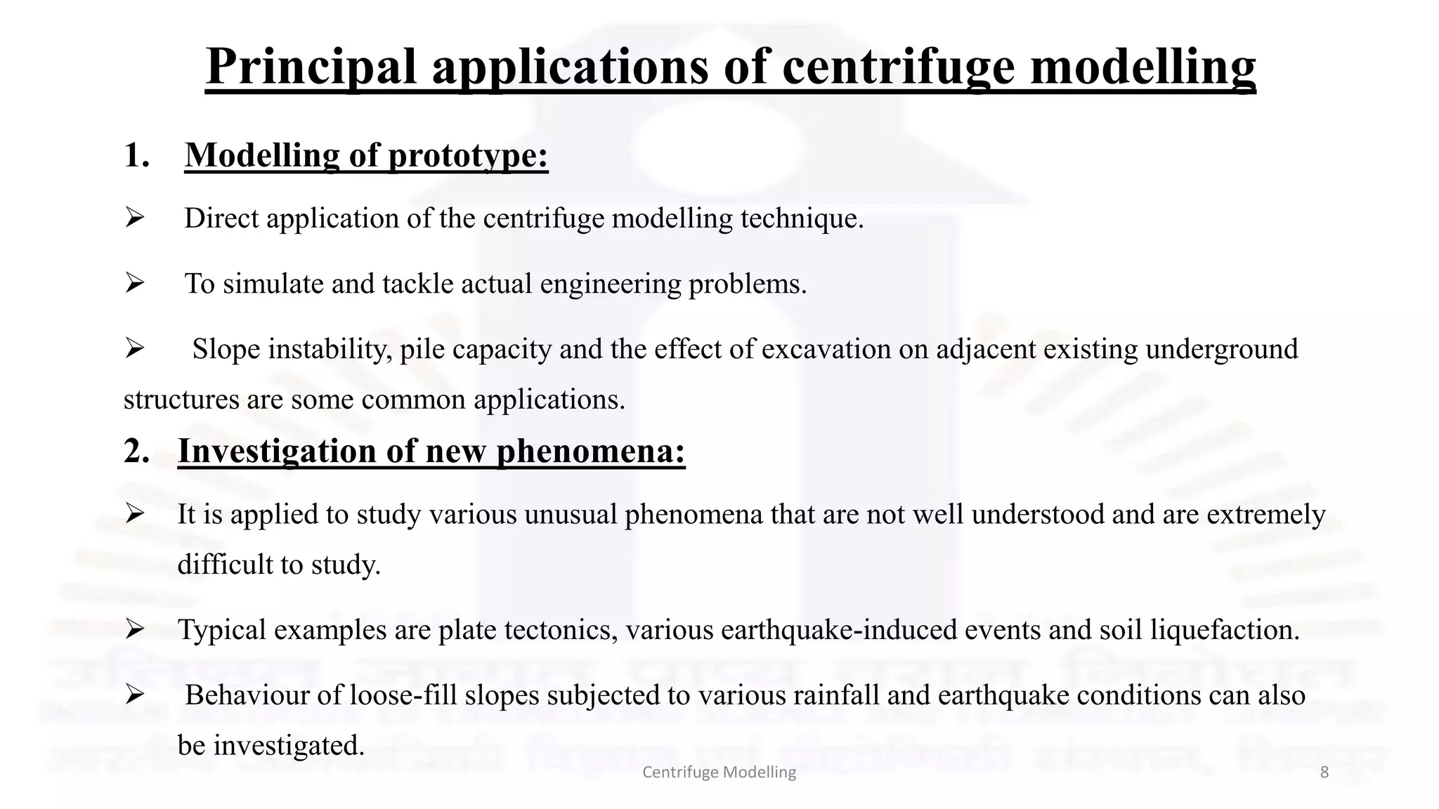 Presentation On Centrifuge Modelling For Building Tilt Correction Ppt