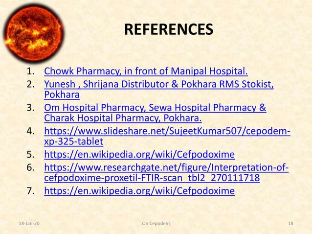 Presentation on Cepodem ( Cefpodoxime ) | PPTX | Infectious Diseases ...