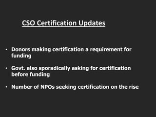 Presentation on PCP's certification programme | PPTX