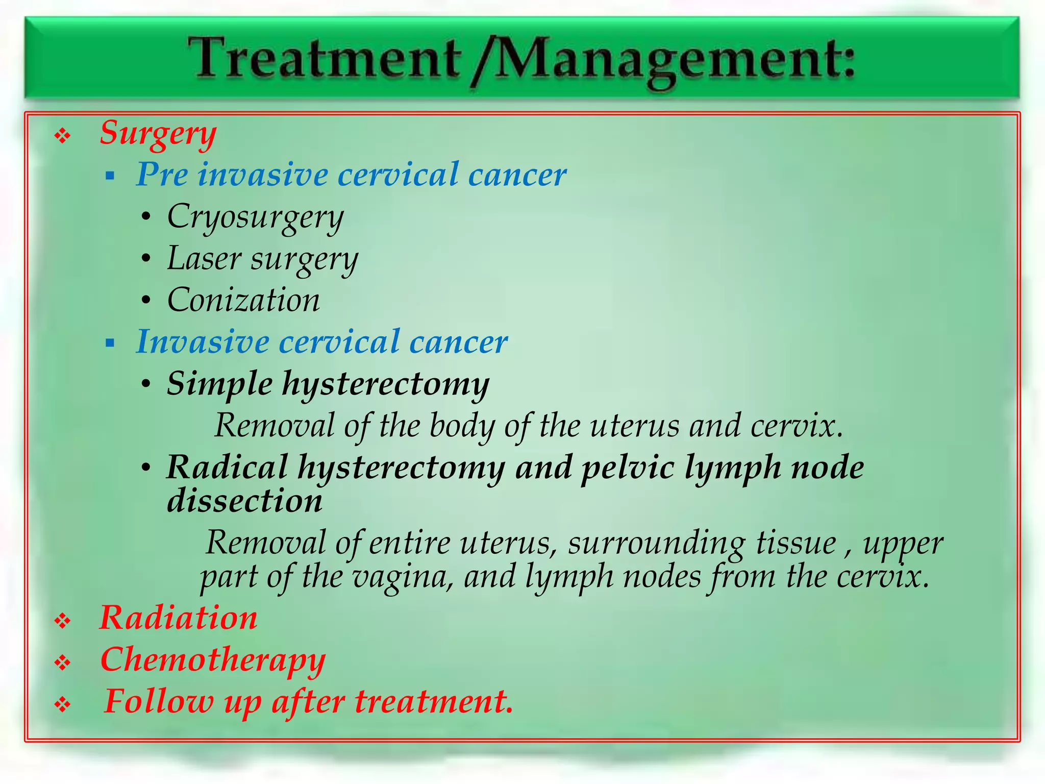 Presentation on cervical cancer | PPTX