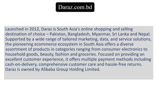 Presentation on chaldal, kiksha, rokomari, daraz | PPTX