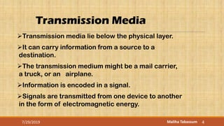Presentation on Transmission Media & Switching | PDF