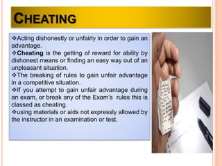 Presentation on cheating in exam | PPTX