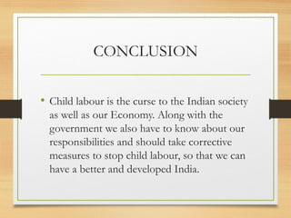 Presentation on child labour | PPT