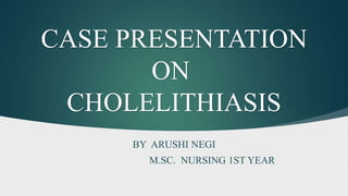 Presentation on cholelithiasis | PPTX