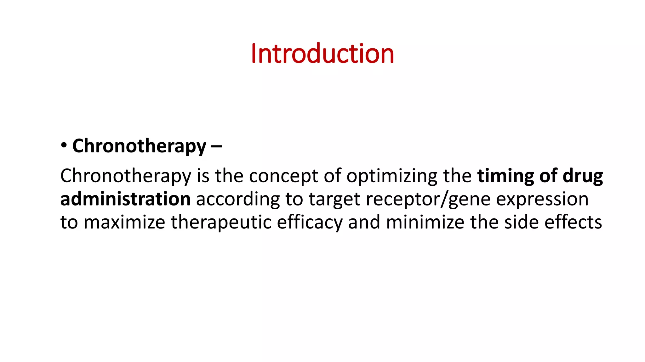 Application of Chronotherapy In disease | PPTX