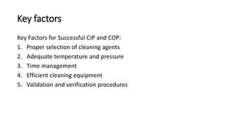Presentation on CIP & COP process in Food Manufacturing Facilities.pptx