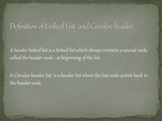 Presentation on circular linked list | PPT