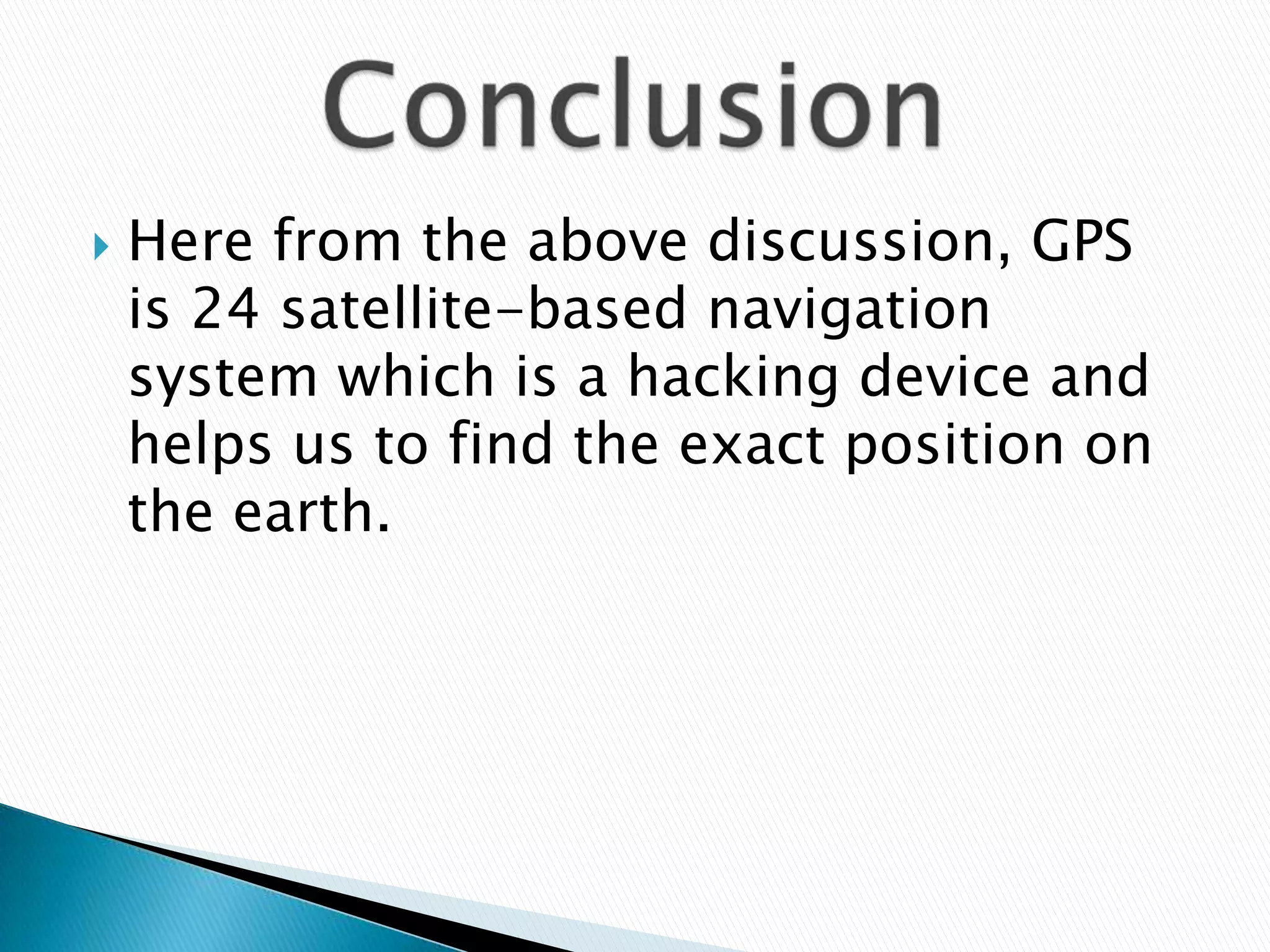 Presentation on GPS | PPTX