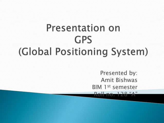 Presentation on GPS | PPTX
