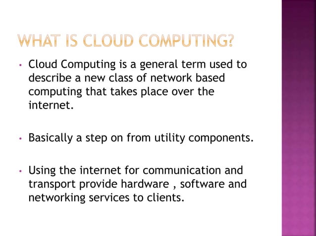 Presentation on cloud computing | PPT