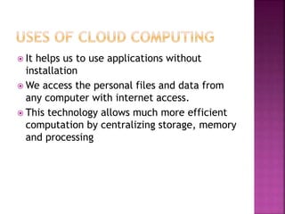 Presentation on cloud computing | PPTX
