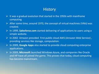 Presentation on Cloud computing | PPTX
