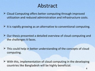 Cloud Computing & its future - On the perspective of Bangladesh | PPT