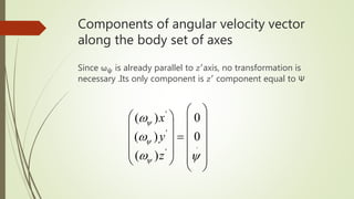 Presentation on components of angular velocity vector along the body ...