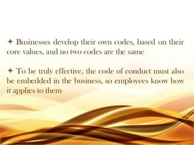 Presentation on code of conduct | PPT