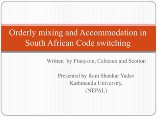 Presentation on code switching | PPTX