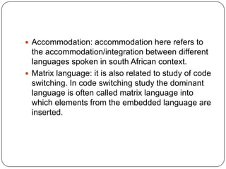 Presentation on code switching | PPTX