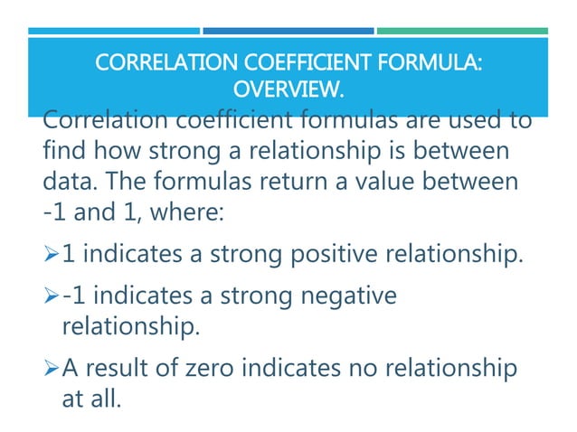 coefficient correlation | PPTX