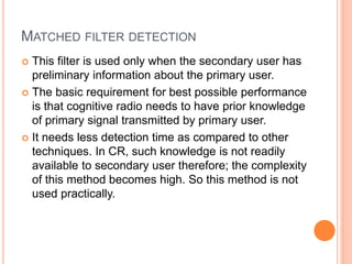 Presentation on cognative radio | PPTX