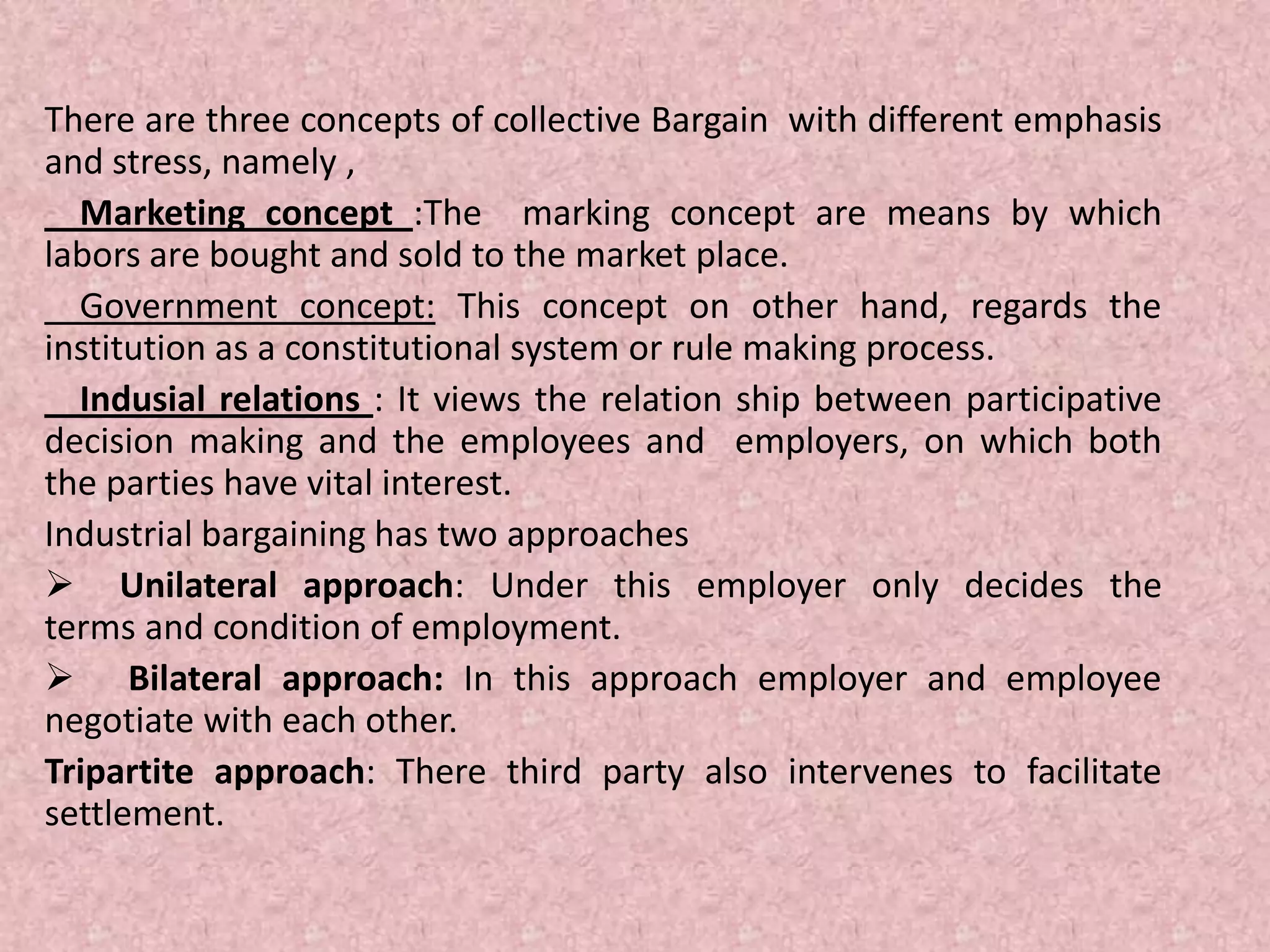 PRESENTATION collective bargain | PPTX