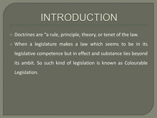 Presentationon colourable legislation | PPTX