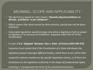 Presentationon colourable legislation | PPTX