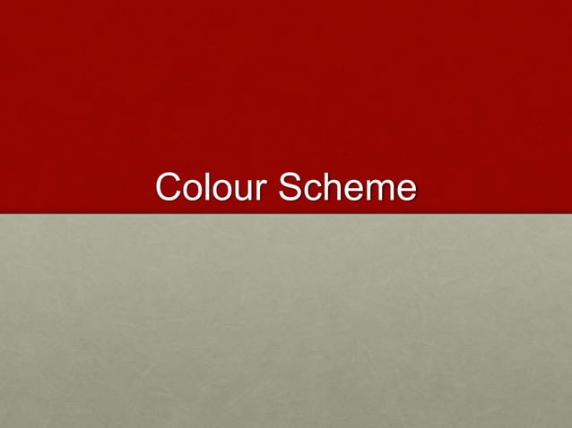 Presentation on colour scheme | PPT