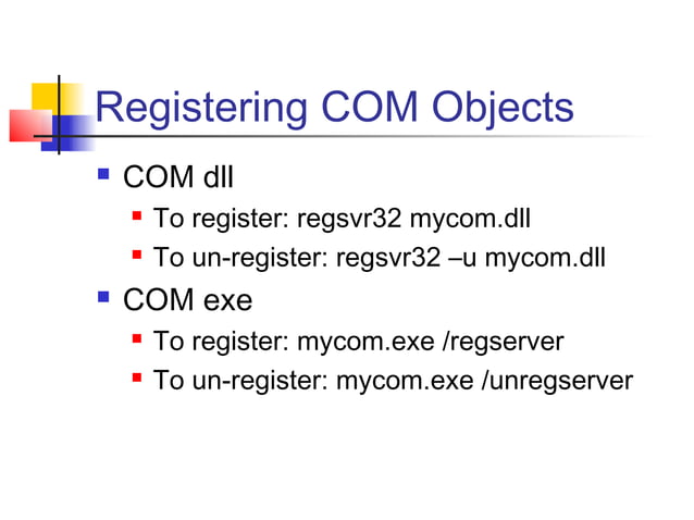 Presentation On Com Dcom | PPT