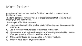 PRESENTATION ON COMMERCIAL FERTILIZERS | PPTX