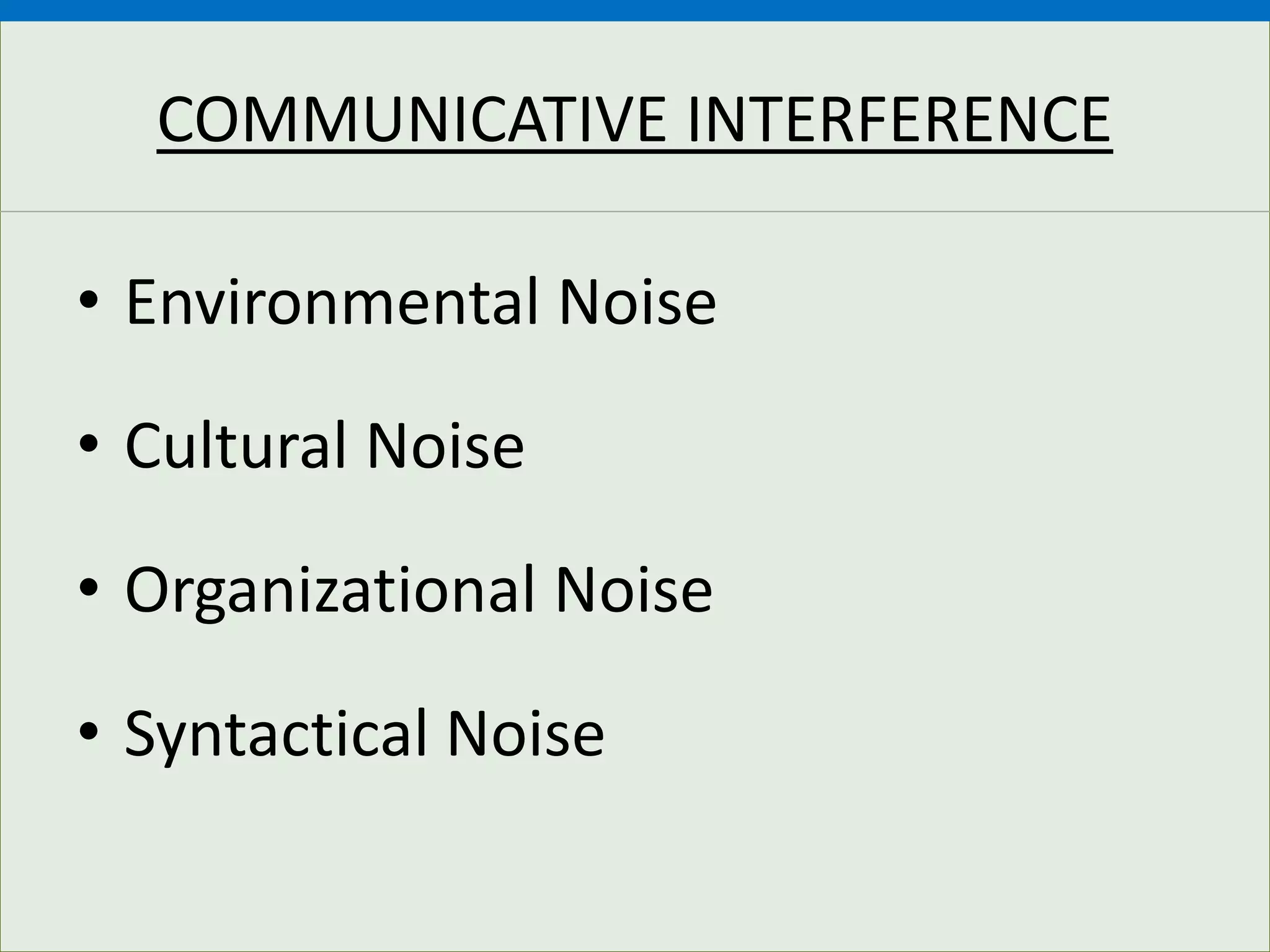 Presentation on communication noise | PPTX