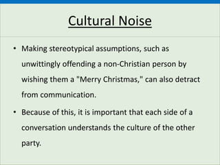 Presentation on communication noise | PPTX