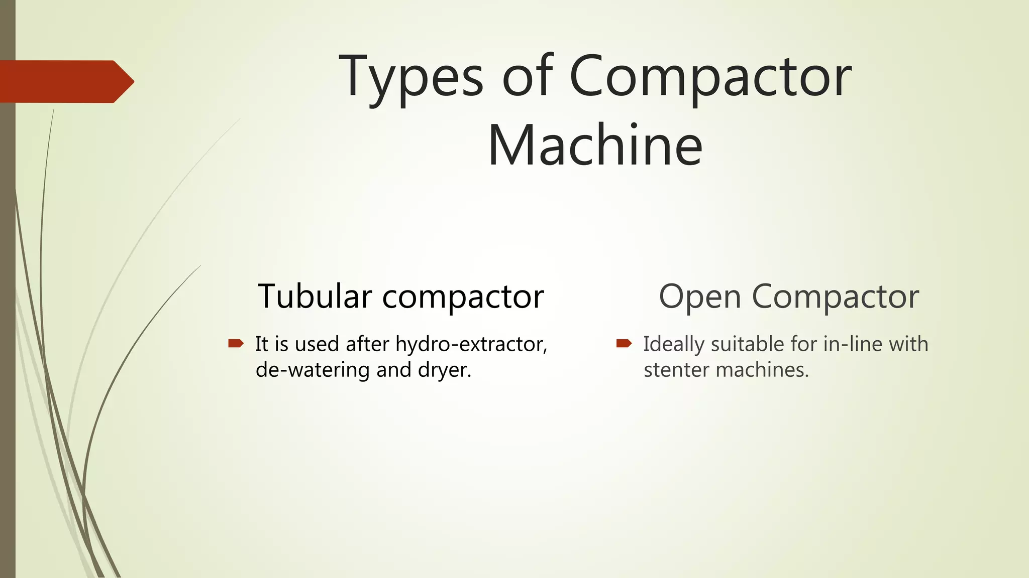 Fabric Compacting Process and Compacting Machines | PPTX