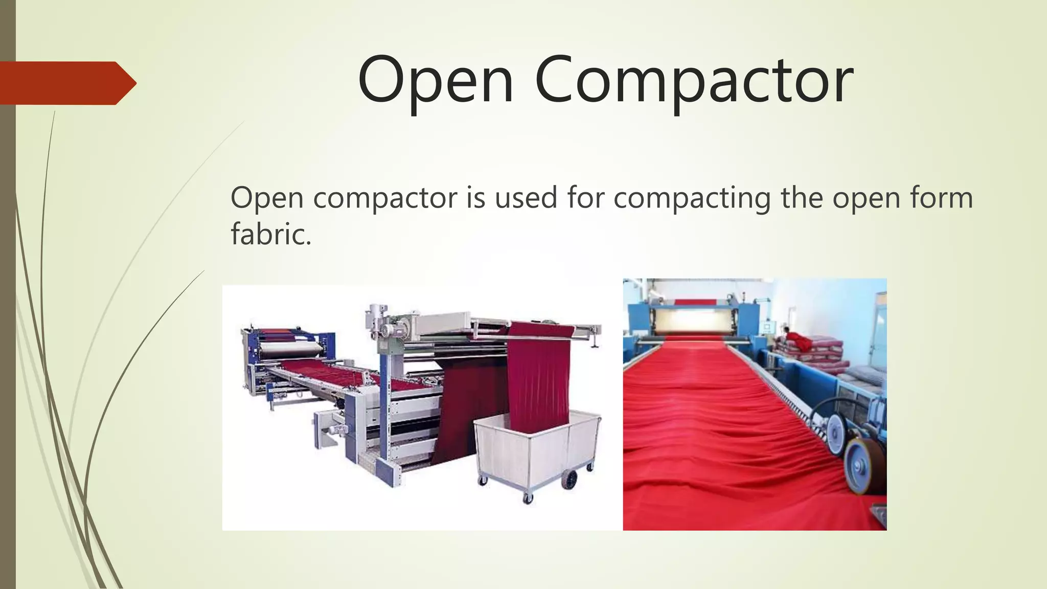 Fabric Compacting Process and Compacting Machines | PPTX