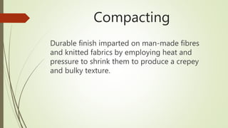 Fabric Compacting Process and Compacting Machines | PPTX