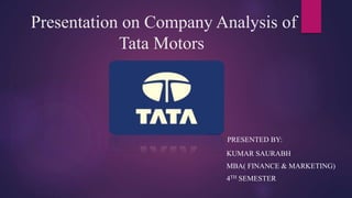 Company analysis of tata motors | PPTX