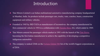 Company analysis of tata motors | PPTX