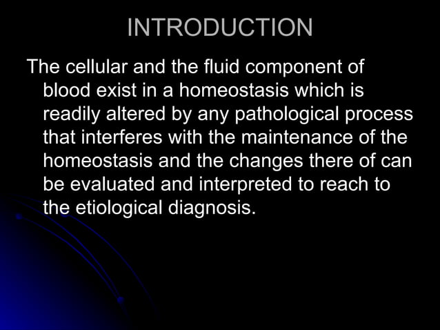 Presentation On Complete Hemogram | PPT