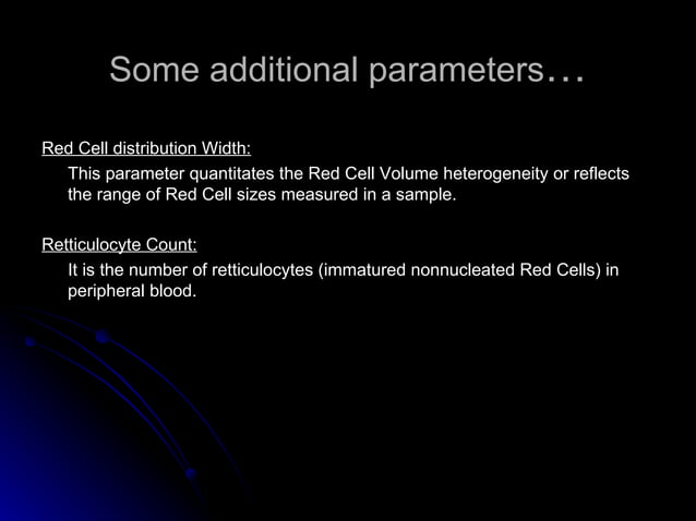 Presentation On Complete Hemogram | PPT