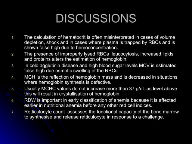 Presentation On Complete Hemogram | PPT