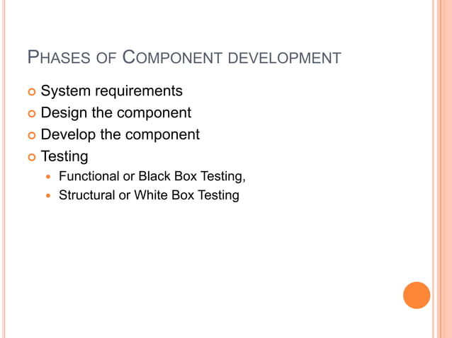 Presentation on component based software engineering(cbse) | PPTX