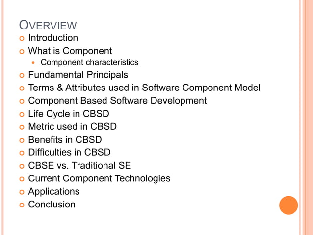 Presentation on component based software engineering(cbse) | PPTX
